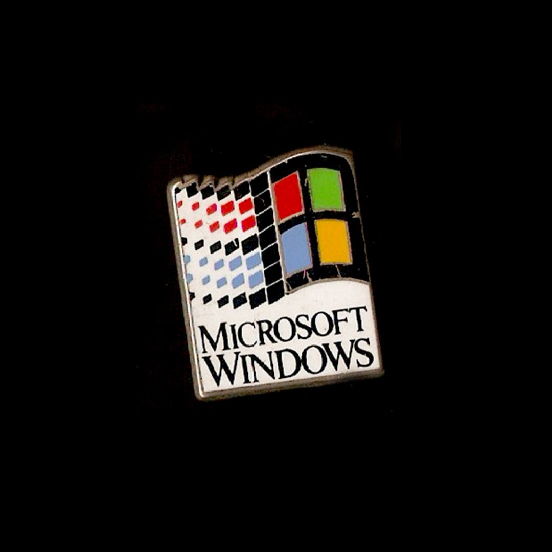 Microsoft Windows 95 OS – Vintage Enamel Lapel Pin | SOUVENIR Vintage Pins